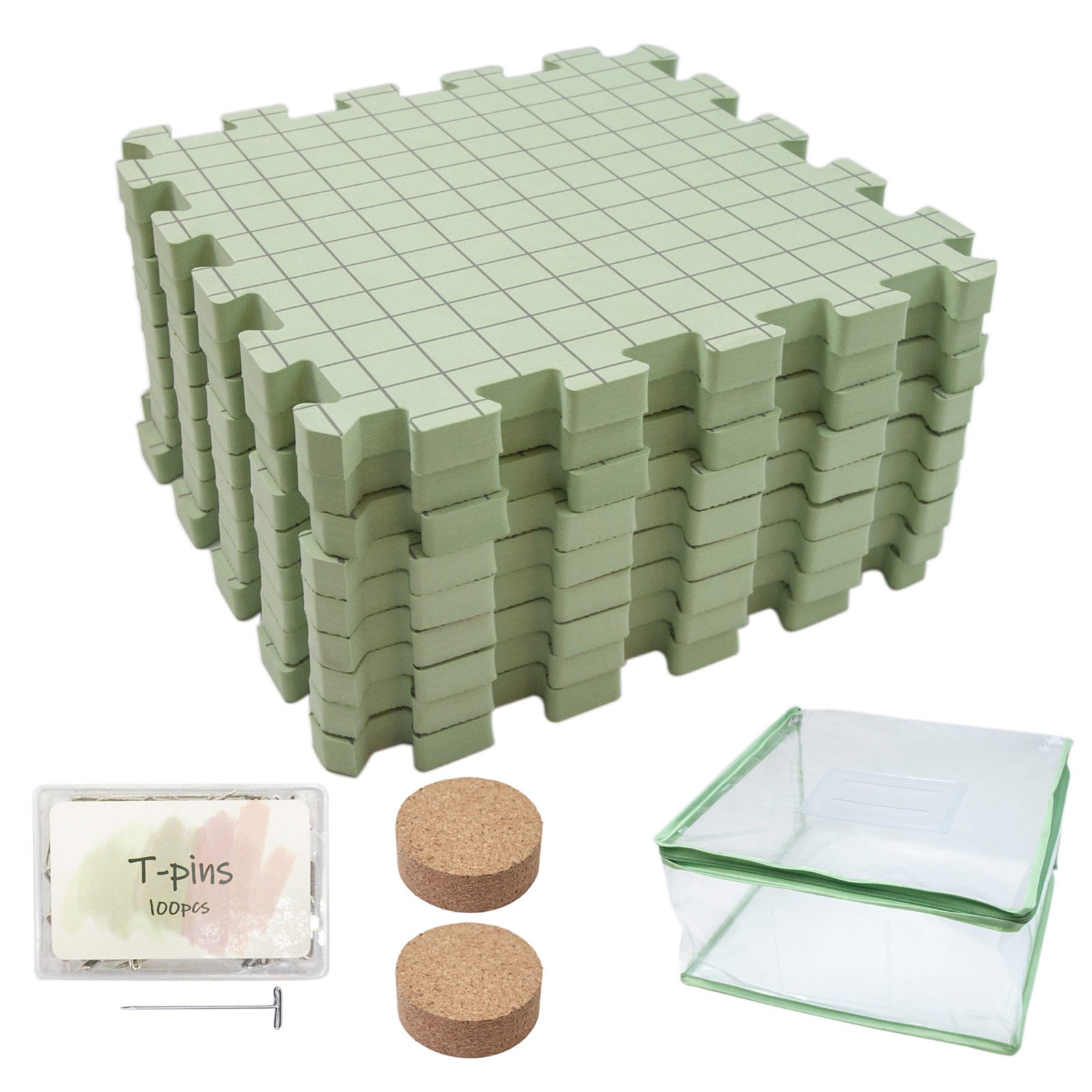 9Pcs Knit Blocking Board Set 32x32cm Knitting Blocking Foam Pad with ...