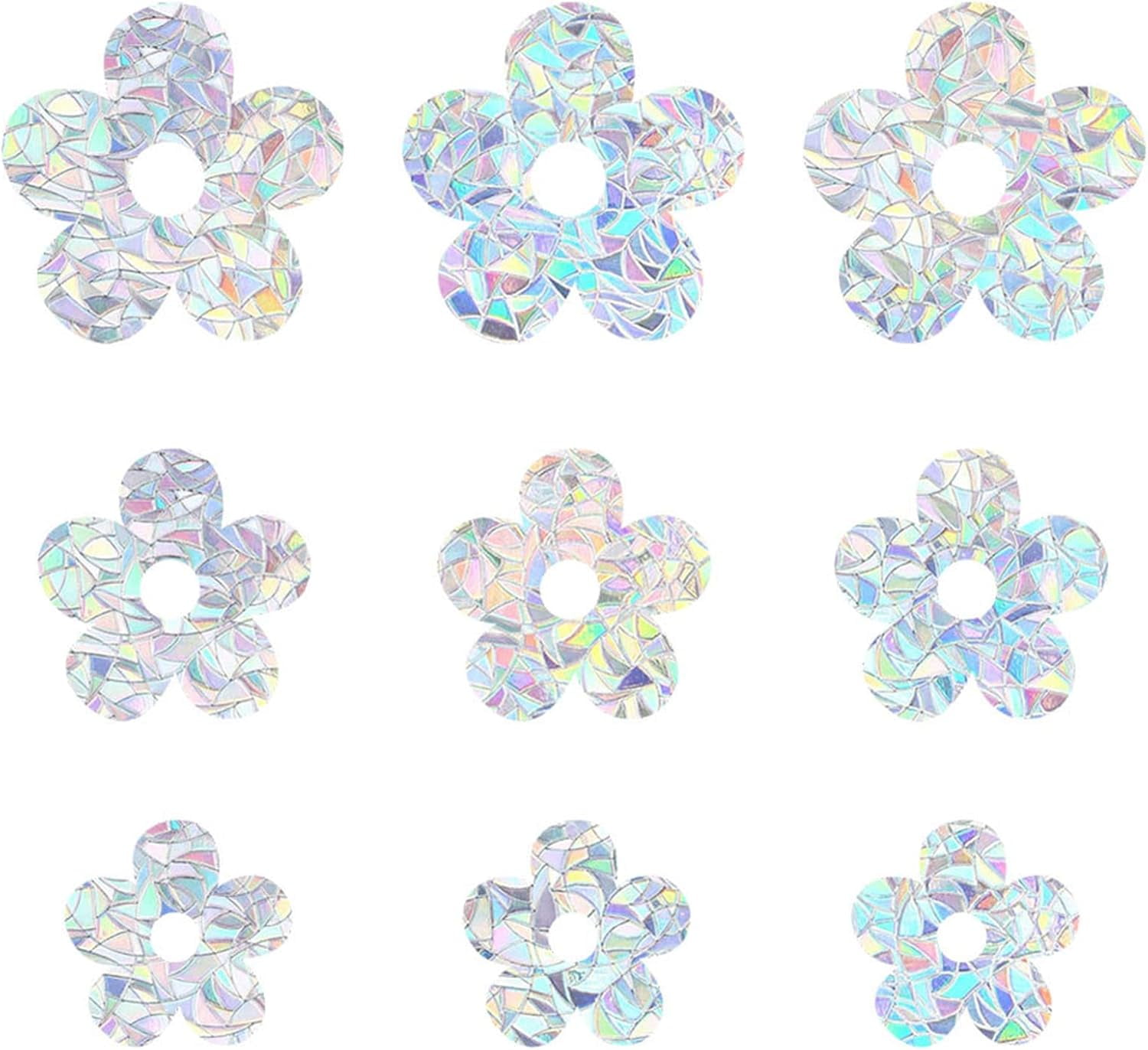 9Pcs Large Rainbow Window Clings Flower Window Decals Static Non ...