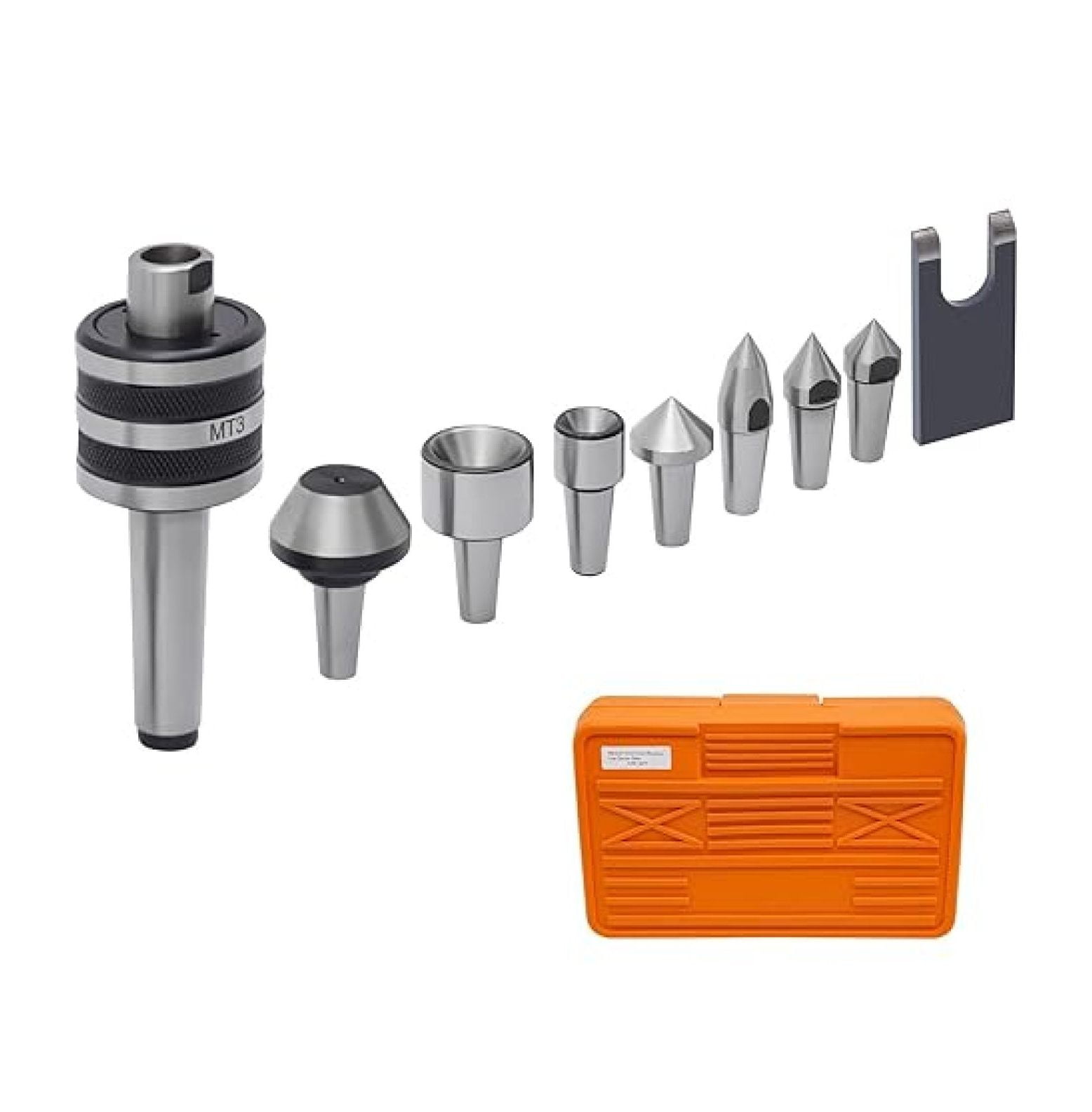 9Pcs MT3 Medium Duty Live Center Set, 60°/75°/90° MT3 Morse Taper ...