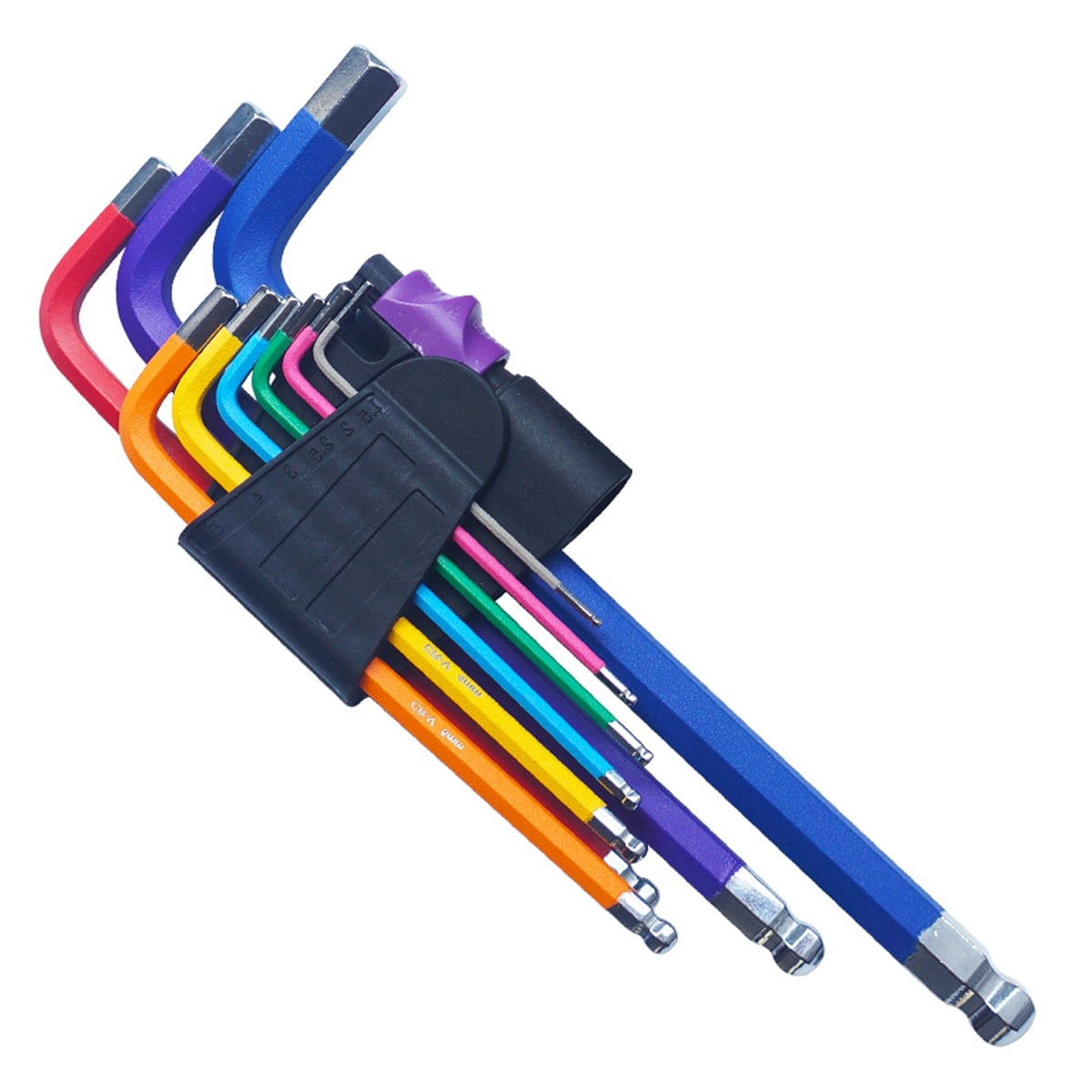 9Pcs Multicolor L Wrench Set Torx Key Set Star Wrench Long Arm Chrome ...