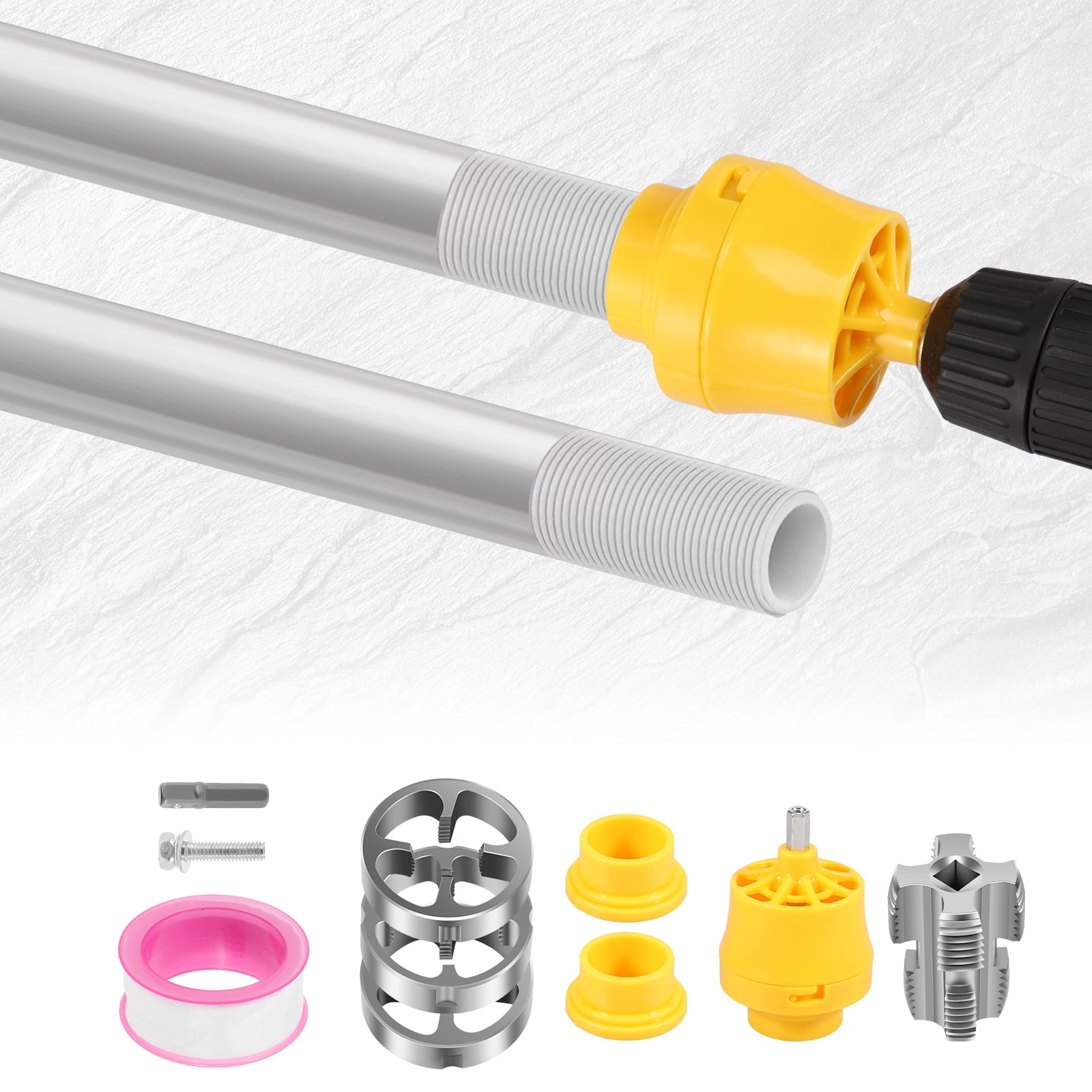 9Pcs PVC Thread Maker Tool Sturdy Electric Drill PVC Pipe Threader Kit ...