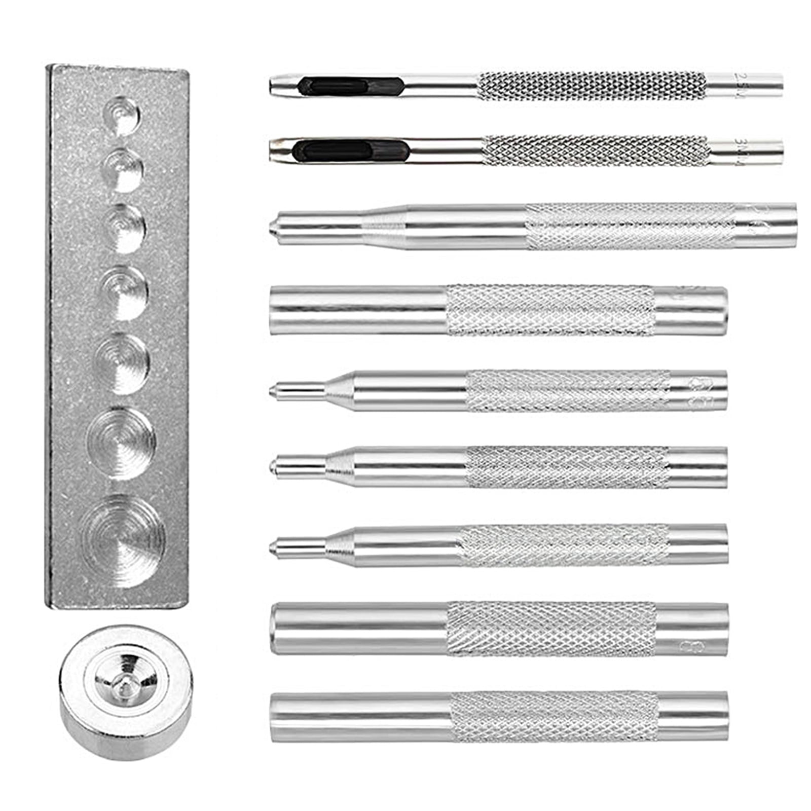 9Pcs Press Studs Button Installation Tool, Press Studs Button Fastener ...