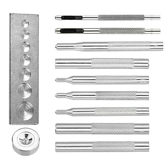 9Pcs Press Studs Button Installation Tool, Press Studs Button Fastener ...