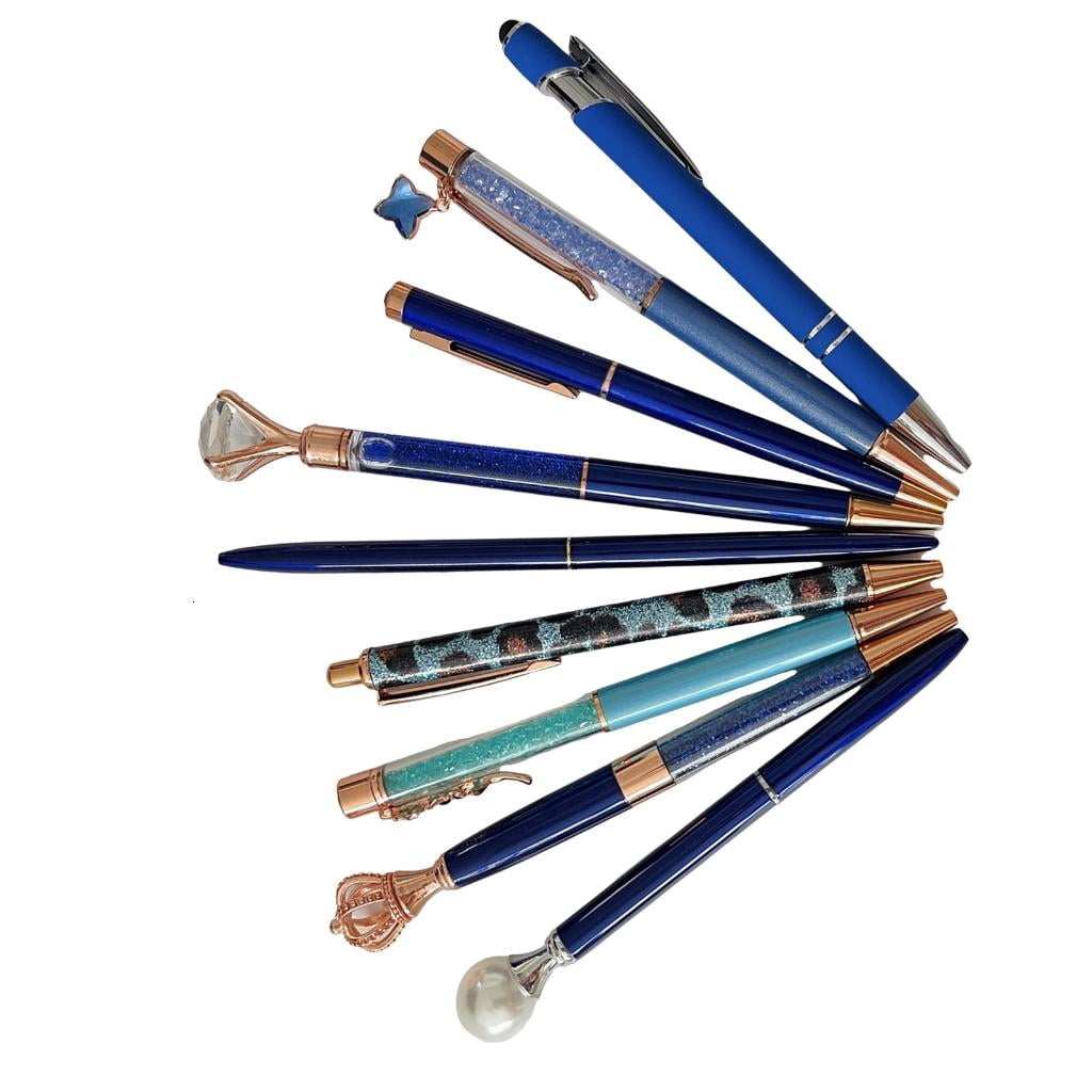 9Pcs Retractable Ballpoint Pen Writing Pen Business Signing Pen ...