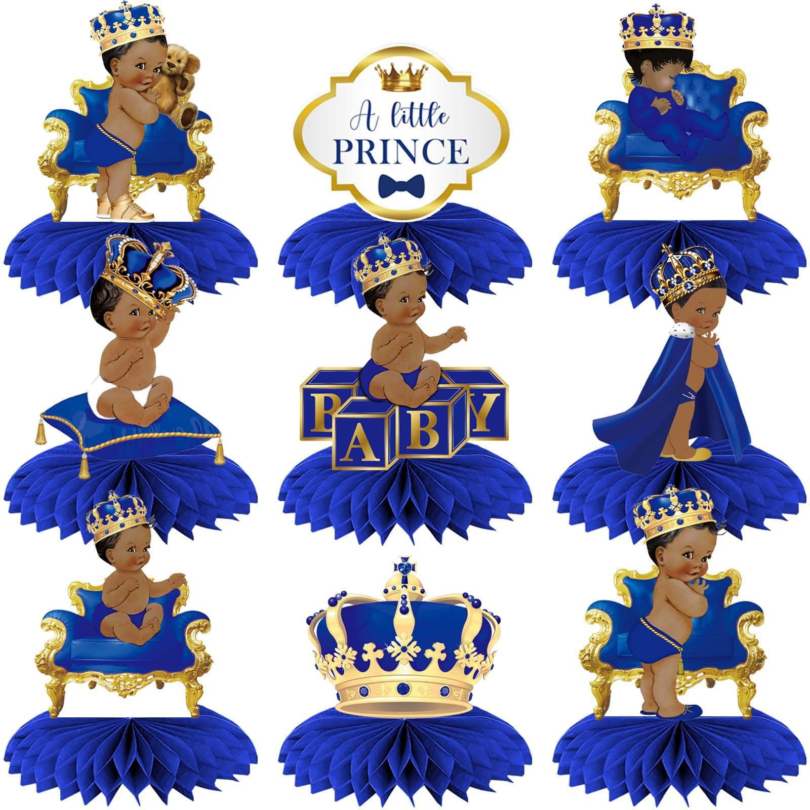 9Pcs Royal Prince Honeycomb Centerpieces Table Toppers, Little Prince ...