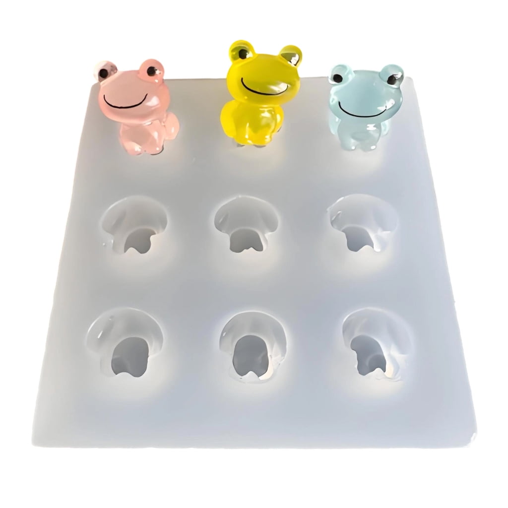 9Pcs Small Frogs Shape Silicone Molds Perfect For Epoxy Resin Keychains ...