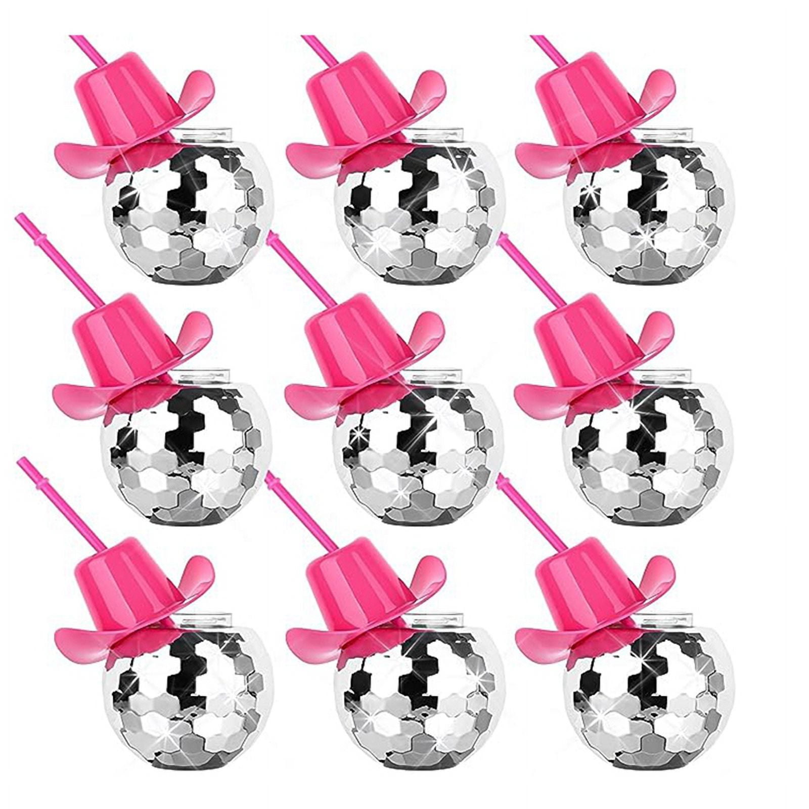 9Pcs Spherical Wine Glasses Cups with Straws Cocktail Glasses Hat ...