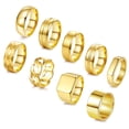 9Pcs Stainless Steel Rings for Men Square Signet Ring Pinky Thumb Rings ...