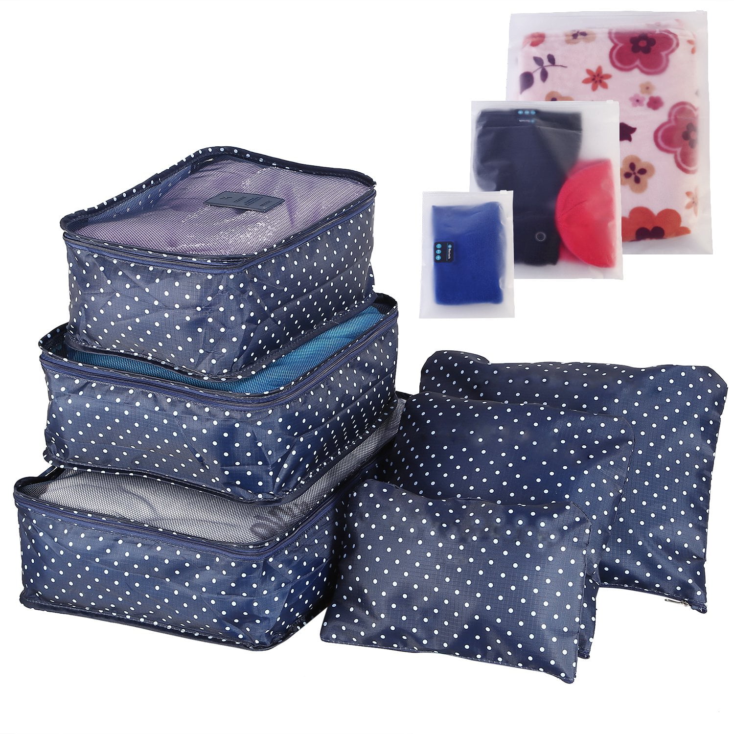 9Pcs Travel Luggage Storage Bags TeqHome Foldable Suitcase Organizer ...