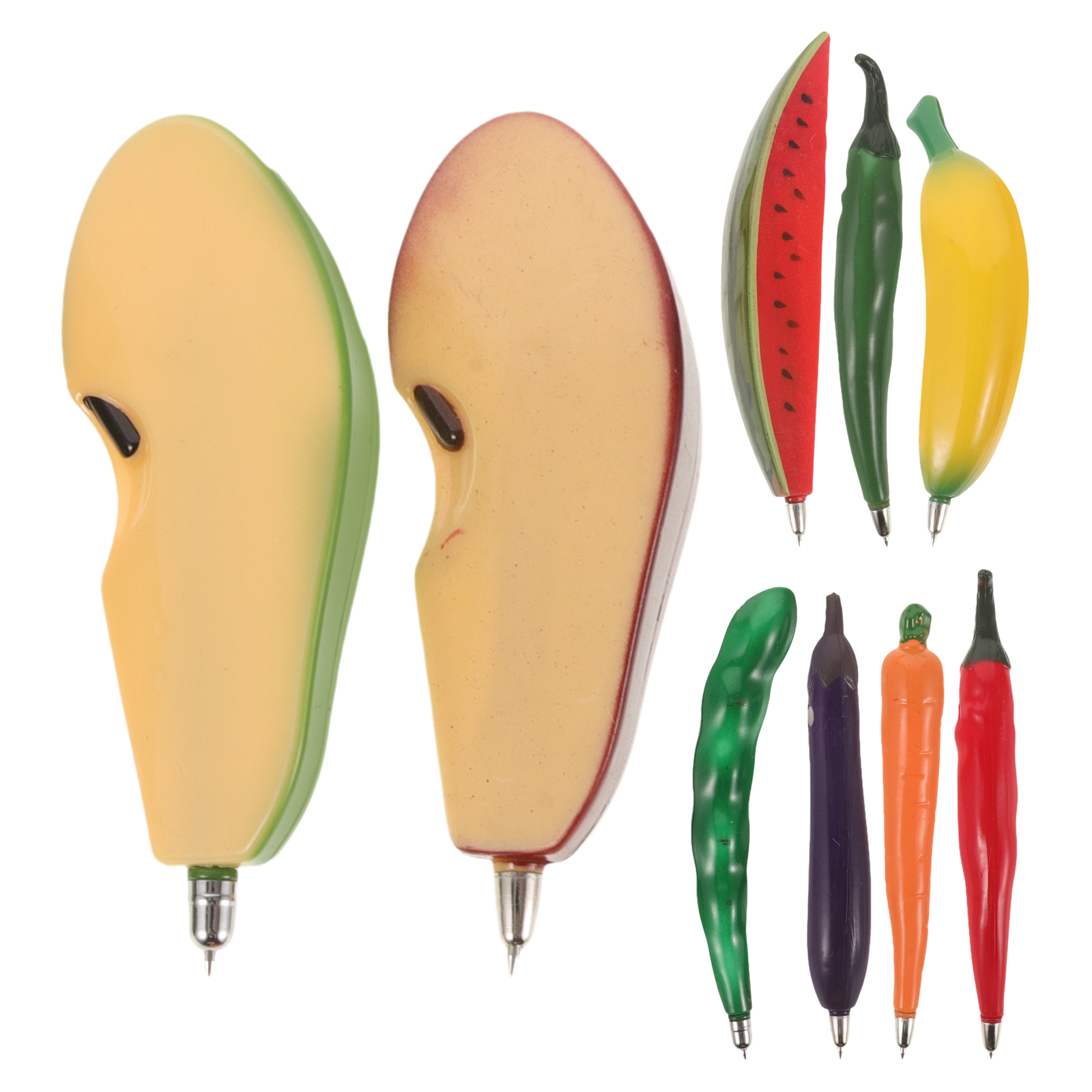 9Pcs Vegetable Shaped Ballpoint Pens Creative Ballpoint Pens Fruit ...