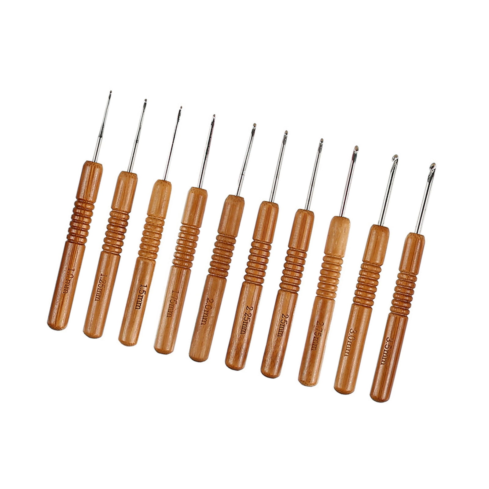 9Pieces Handle Crochet Hook 2.0mm-6.0mm for Knitting Weaving Craft ...