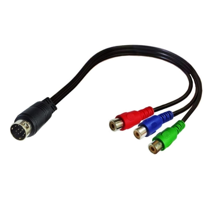 9Pin Sound Video To 3RCA Female Adapter Cable For Multimedia Devices ...