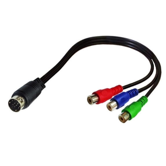 9Pin Sound Video To 3RCA Female Adapter Cable For Multimedia Devices ...