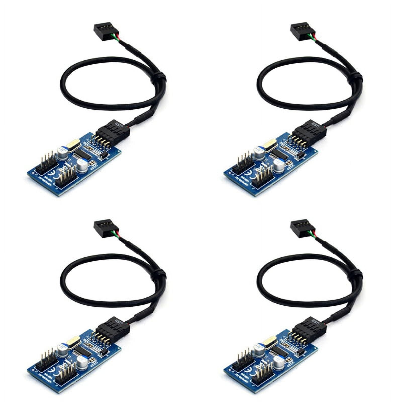 9Pin USB Header Male 1 to 2/4 Female Extension Cable Card Desktop 9Pin USB HUB USB 2.0 9 Pin ...