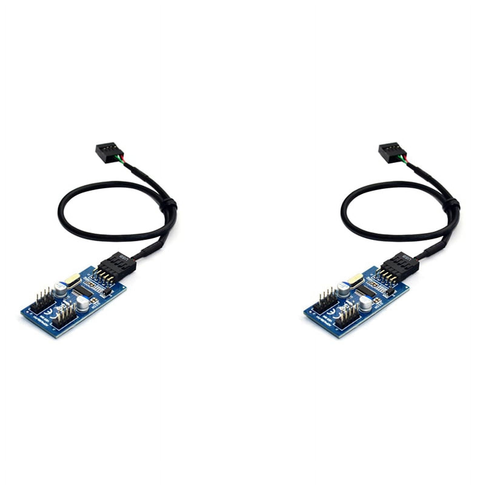 9Pin USB Header Male 1 to 2/4 Female Extension Cable Card Desktop 9Pin ...