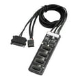 9Pin USB Header Splitter, 2.0 Splitter with SATA Power Cable, Internal ...