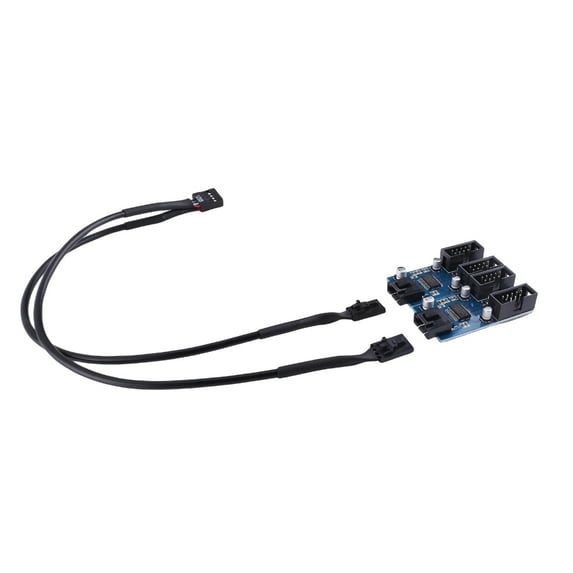 9Pin USB Header Splitter Male 1 to 2/4 Female Extension Cable Card for ...