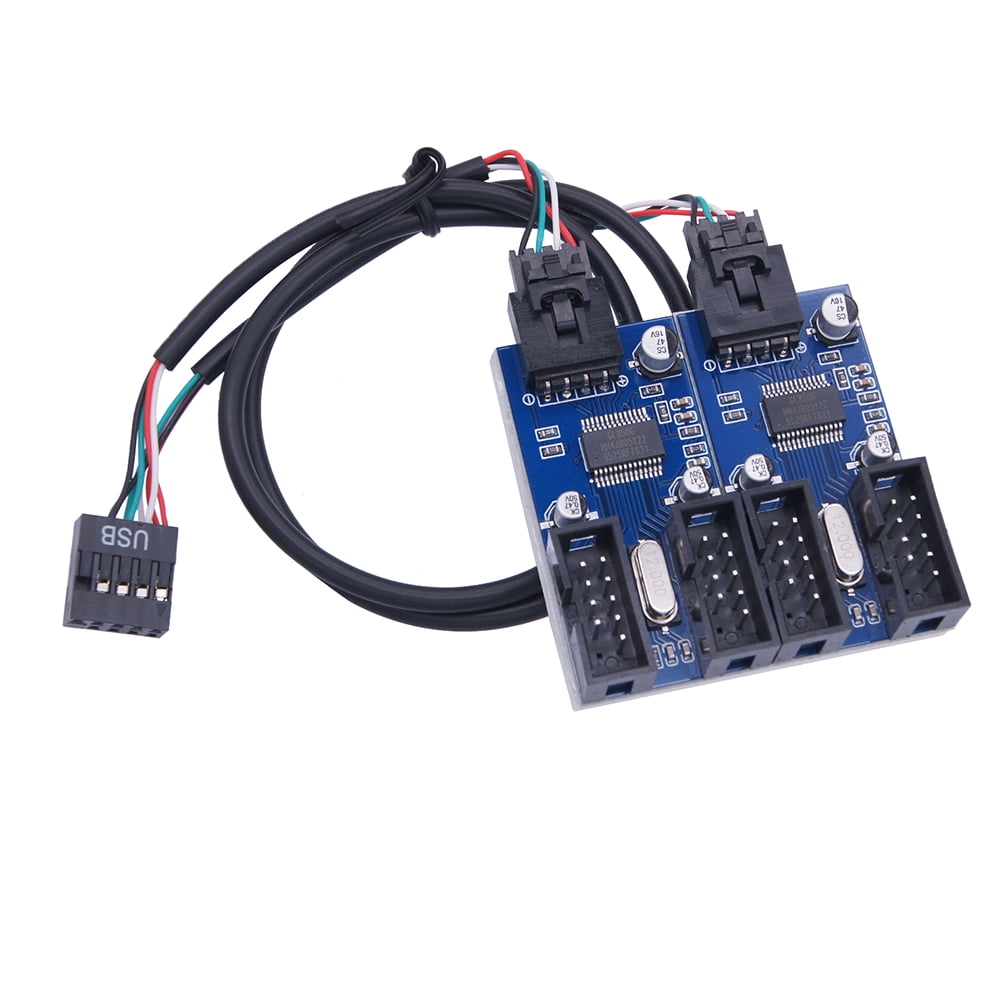 9Pin USB Splitter Motherboard USB 9Pin Interface Header Splitter 1 to 2 ...