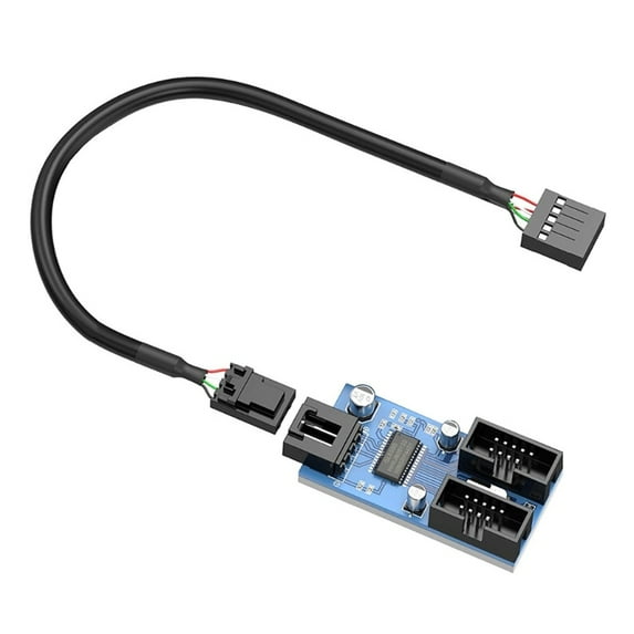 9Pin USB Splitter USB2.0 9 Pin Expansion Hub for Desktop Computers ...