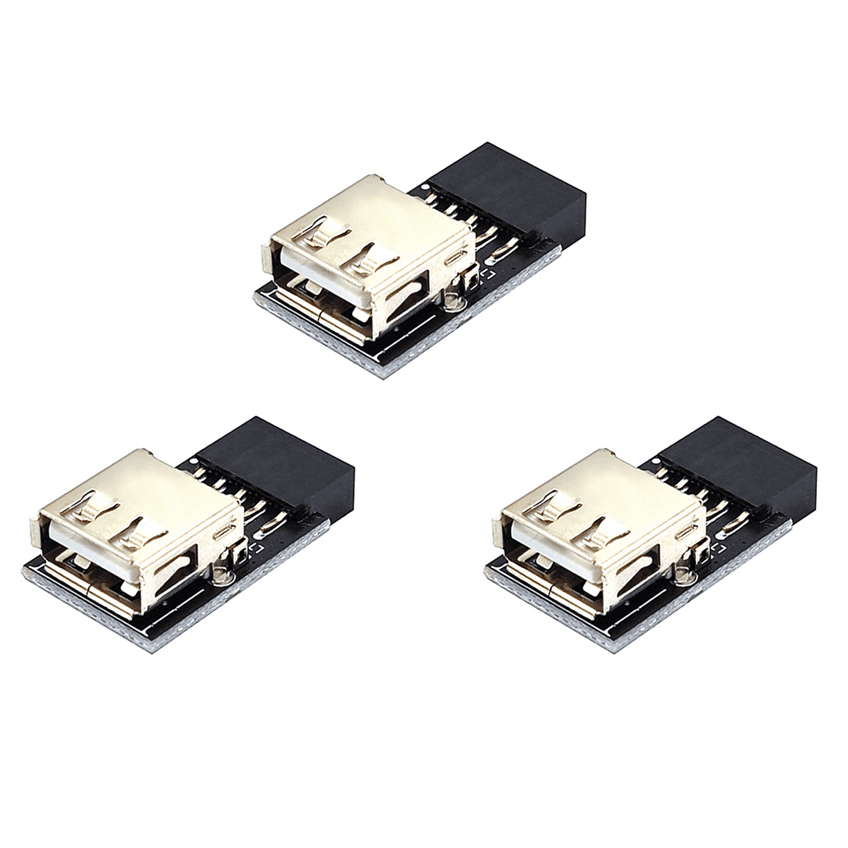 9Pin to 1 Port USB Adapter Connector PC Internal Motherboard - Walmart.com