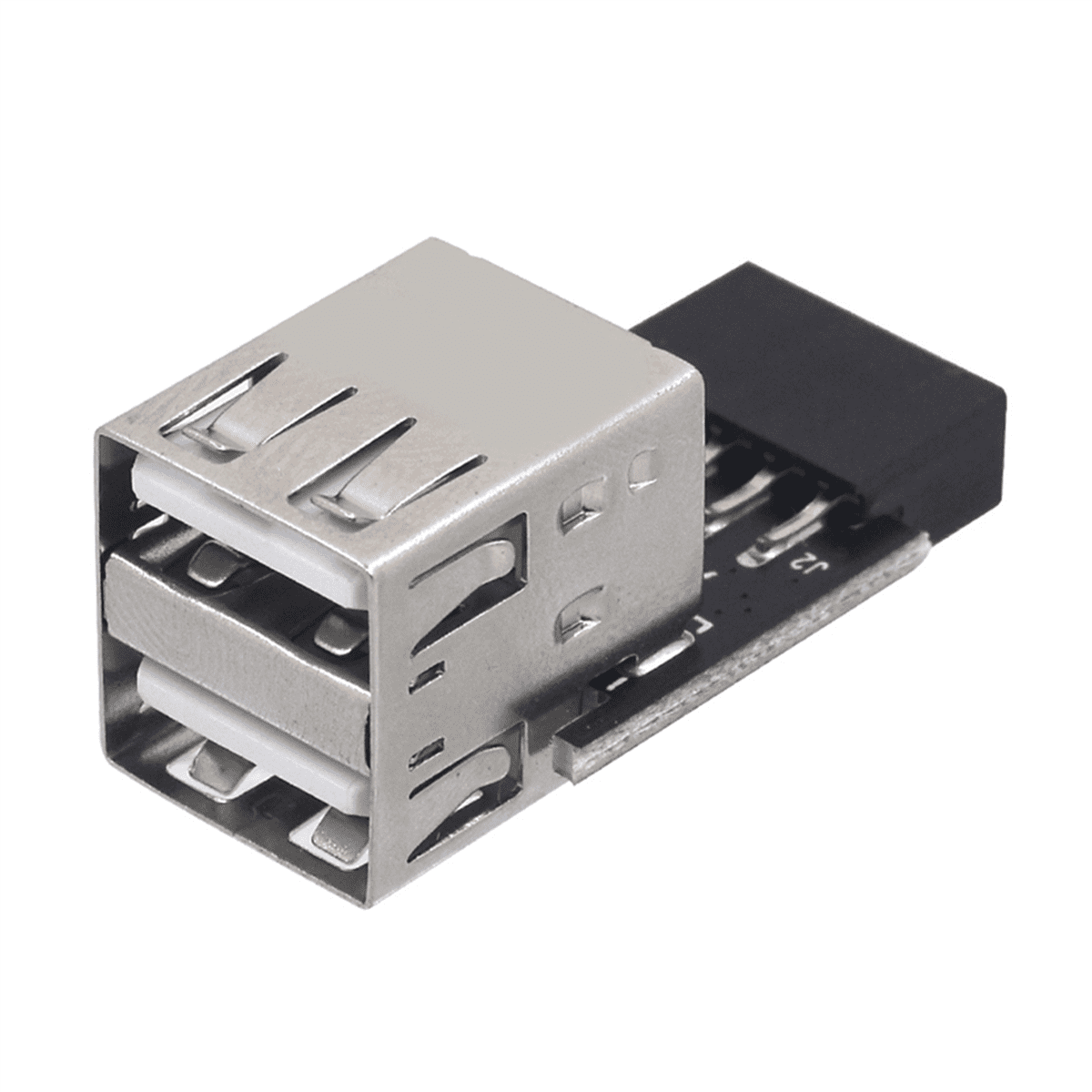 9Pin to 2 Port USB Adapter Connector PC Internal Motherboard - Walmart.com