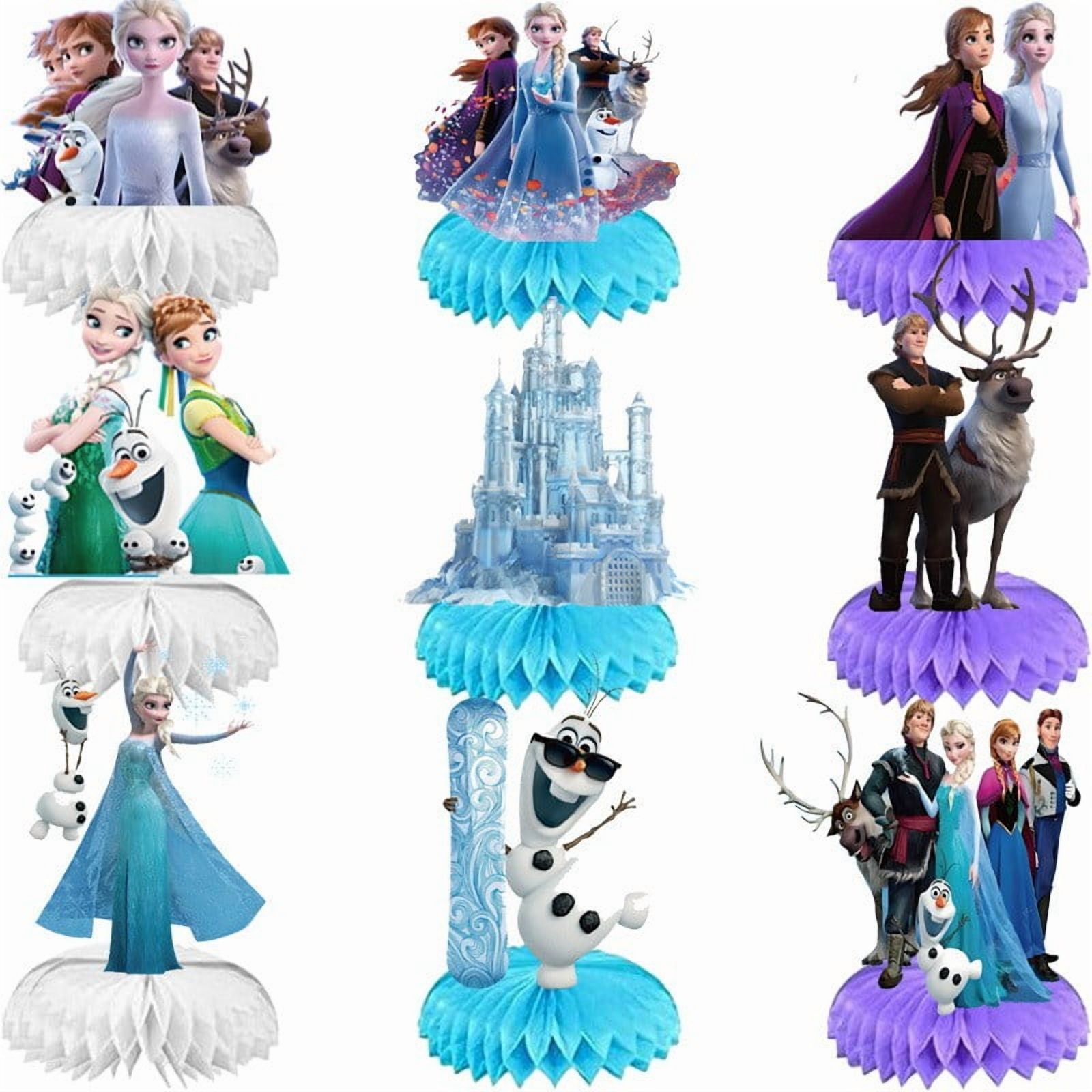 9Psc Elsa birthday party supplies, honeycomb center decorations, party ...
