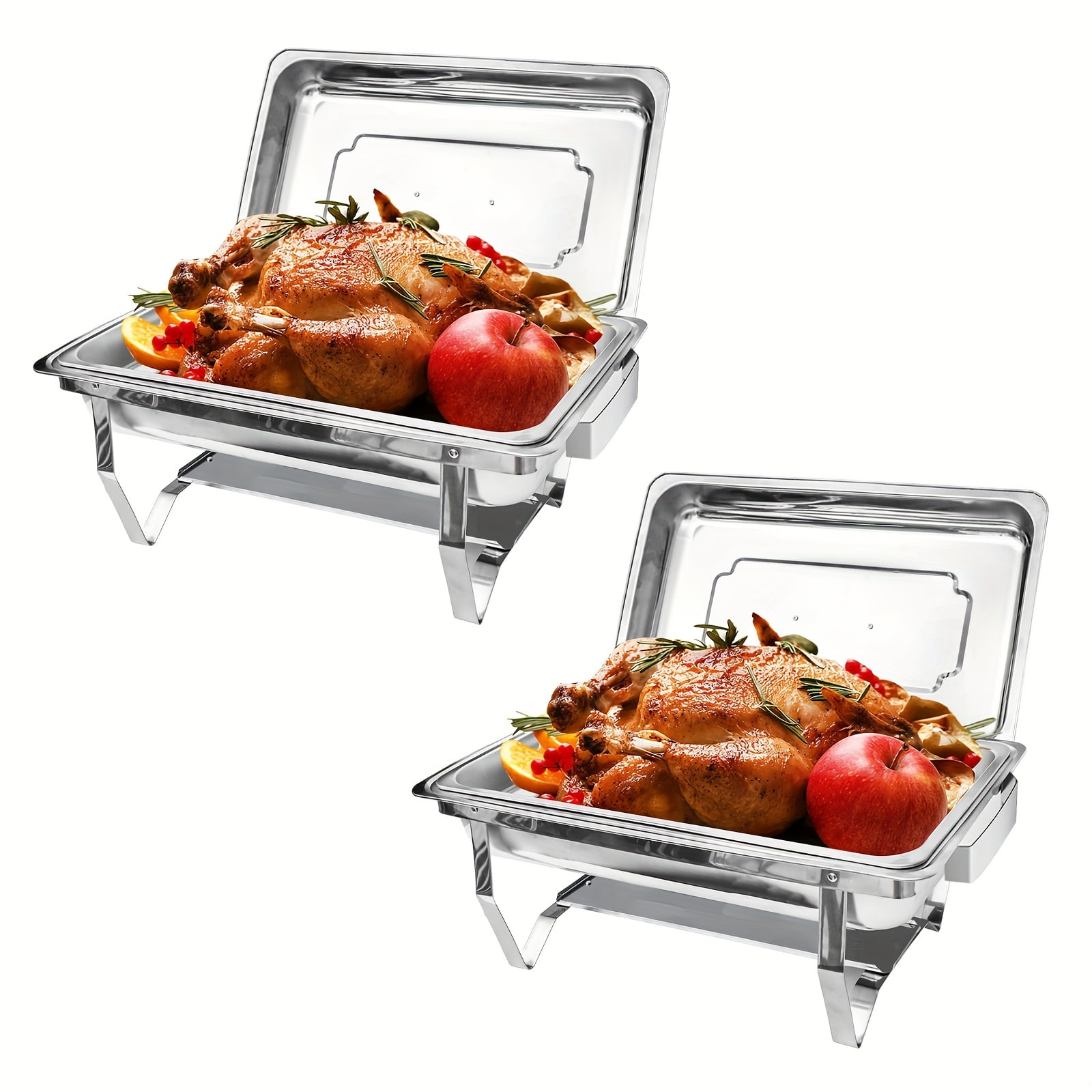 9QT Rectangle Stainless Steel Chafing Dish Buffet Set - Food Warmer Kit ...