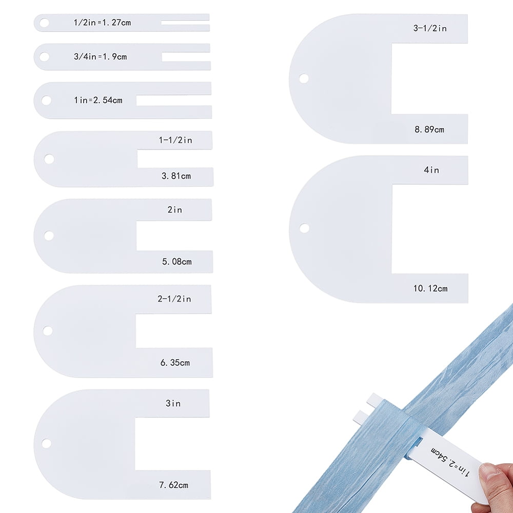 9Sizes Quick Pleater Acrylic Sewing Tools 1/2~4inch Quick Pleater Set ...