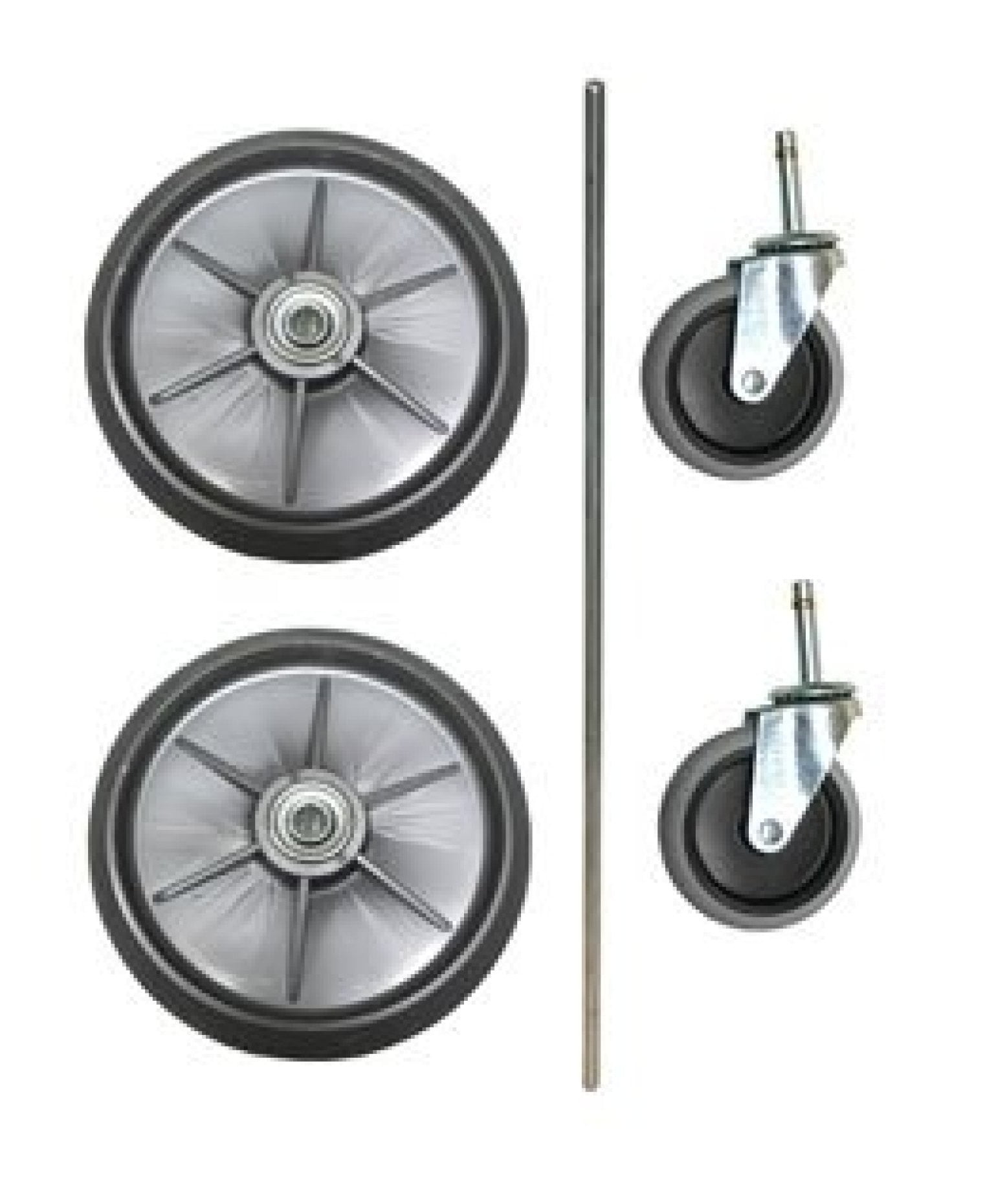 9T94M1 Caster Wheel Kit for 9T94 or 9T95 Cart, Two 8" Wheels, Two 4 ...