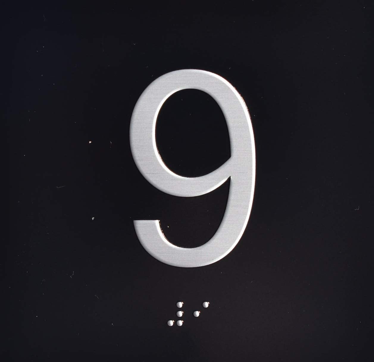 9TH Floor Elevator Jamb Plate Sign with Braille and Raised Number ...