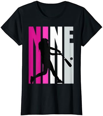 9Th Baseball Birthday Pink Softball Queen Base Home Unisex Men Women T ...