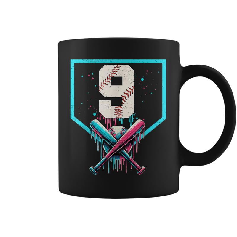 9Th Birthday Baseball Home Plate Drip Ice Cream Sprinkle Coffee Mugs ...