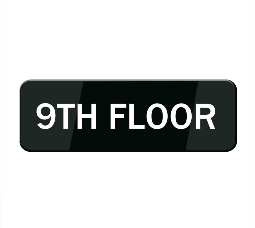 9Th Floor Sign For House, Home, And Office - 10" X 3", Strong Self ...