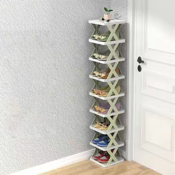9Tier Narrow Entryway Shoe Rack Free Standing Vertical Shoe Organizer ...