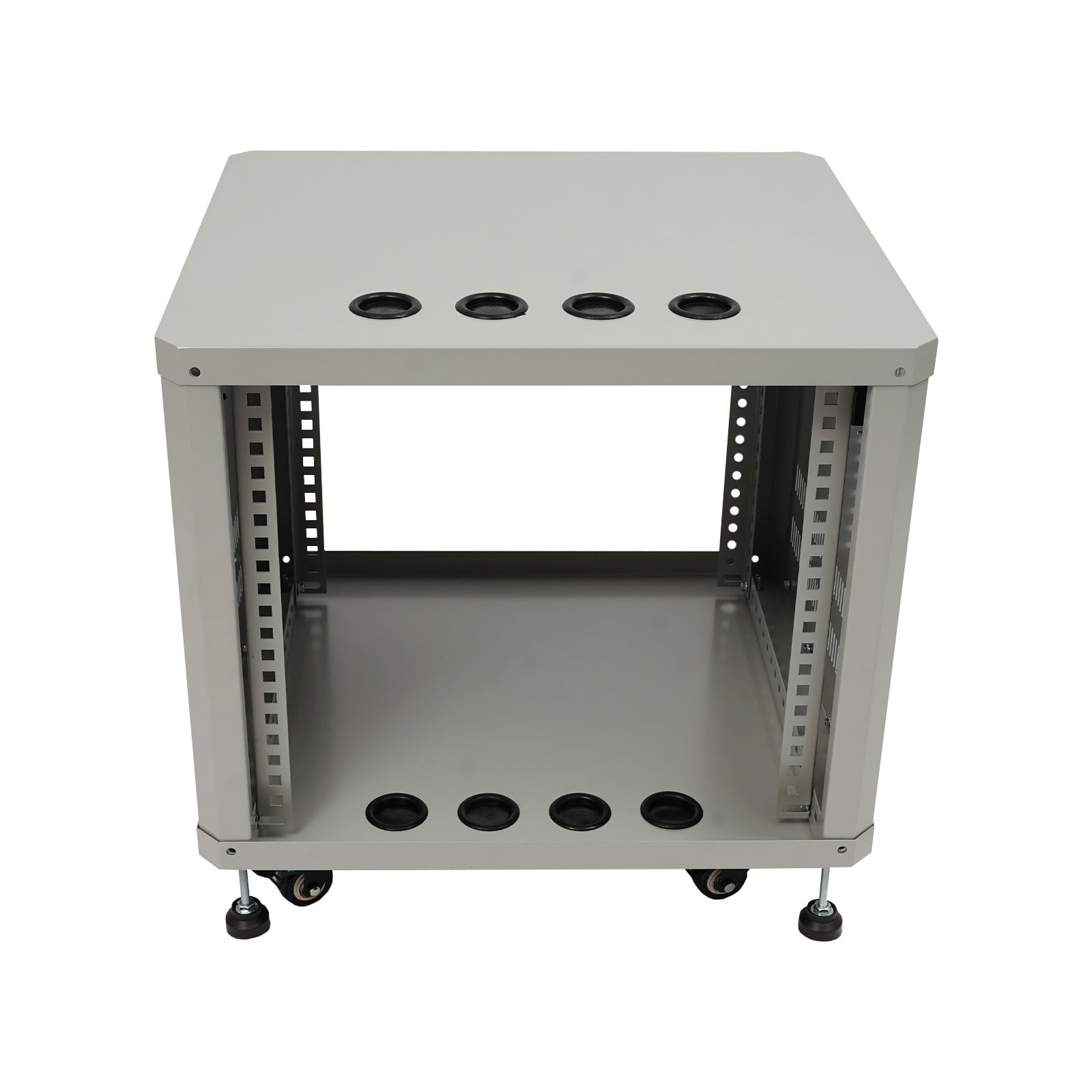 9U Server Rack, Server Rack Cabinet, Rolling Studio Rack Case-Grey ...