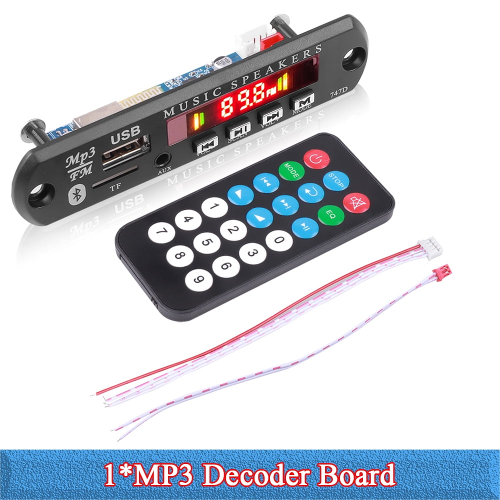 9V 12V Bluetooth 5.0 MP3 Decoding Board with Mic Digital AMP HiFi ...
