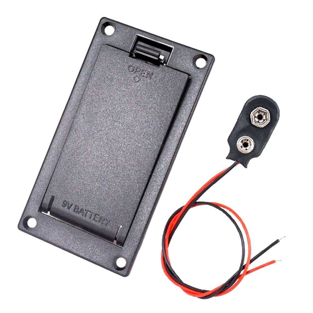 9V Battery Holder Box with Connector for Electric Guitar Bass Active ...