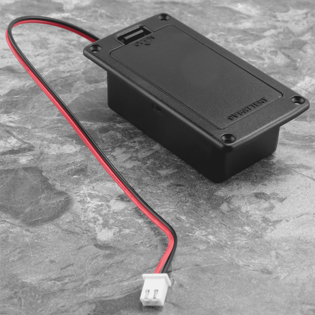 9V Flat Mount Guitar Active Pickup Battery Cover Hold Box Storage Case ...