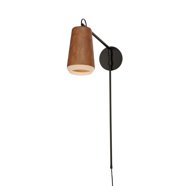 Moose 2-Light Modern Brushed Titanium Gold Wall Sconce with Clear Glass ...