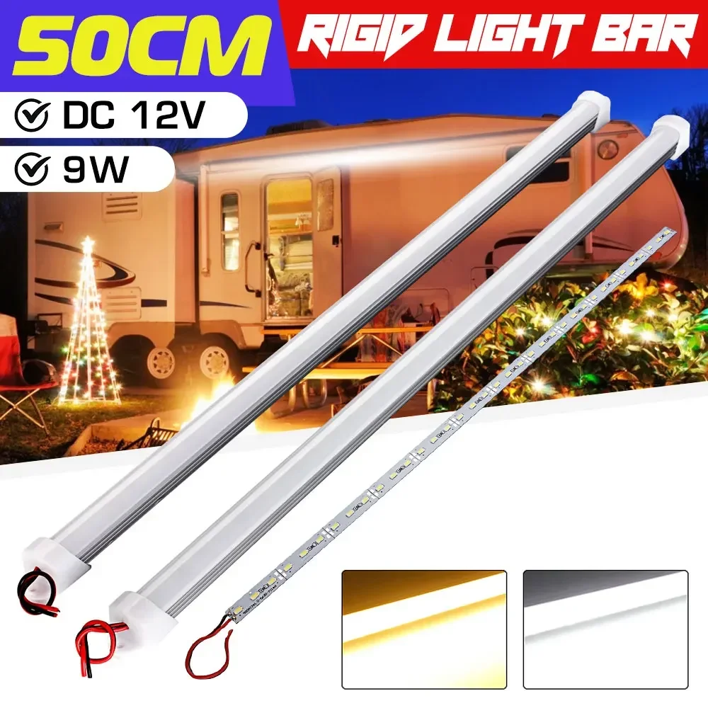 9W 50cm 5630 36SMD LED Waterproof Rigid strip Cabinet Light Bar W/Cover ...