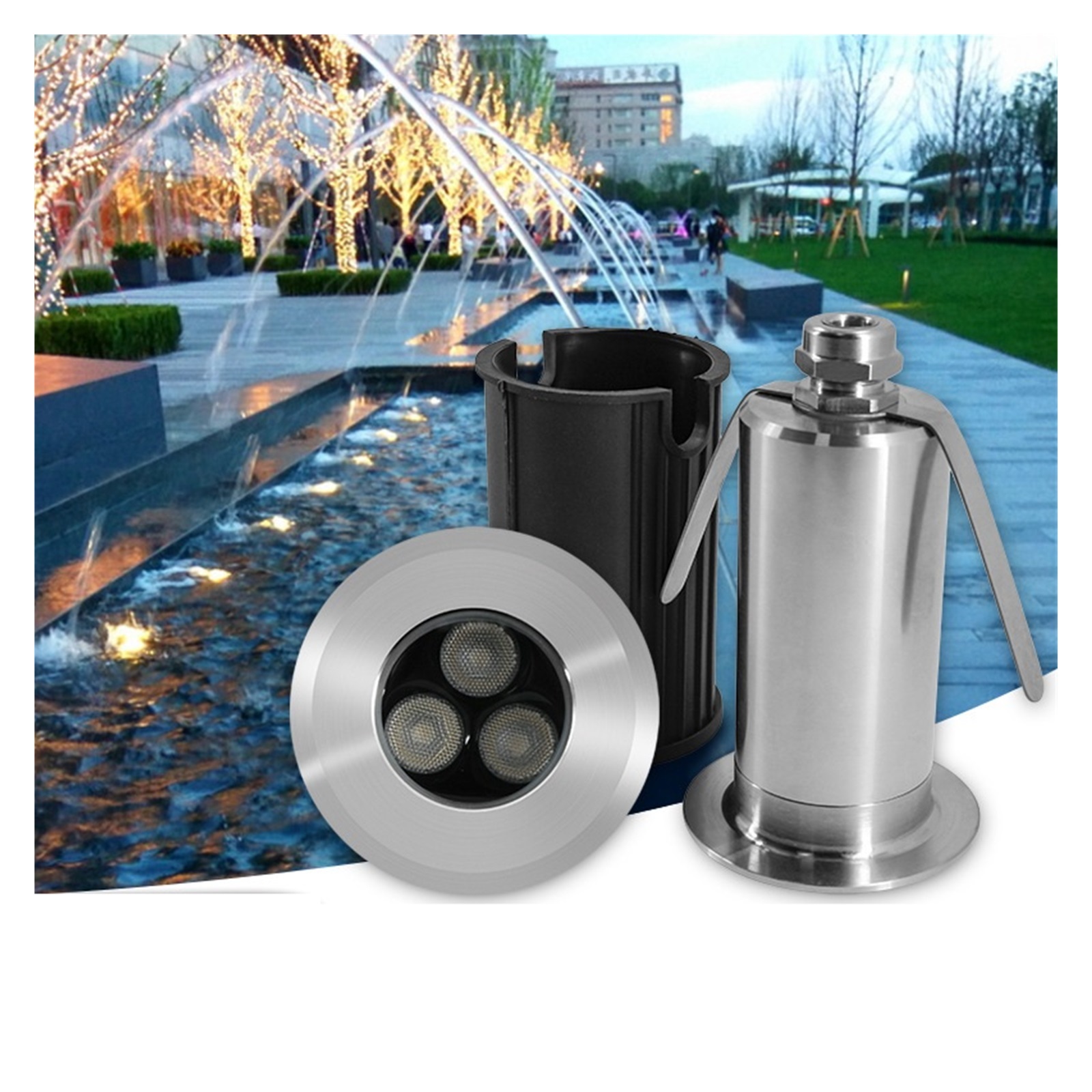 9W Led Underwater Buried Lamp Embedded Underwater Water Body Pool Light ...