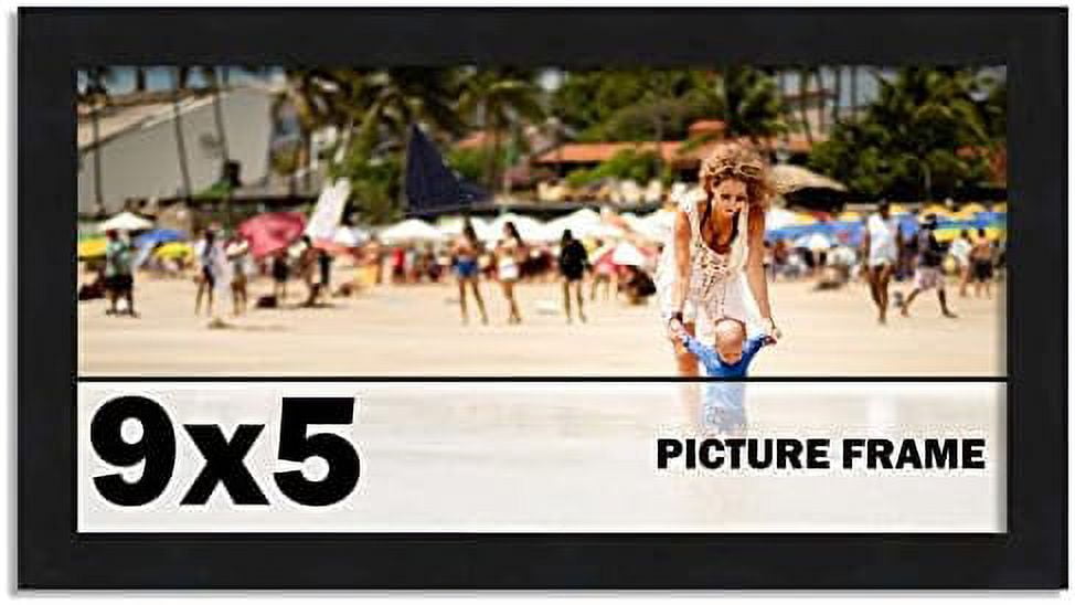 9X5 Frame Black Picture Frame - Complete Modern Photo Frame Includes UV ...