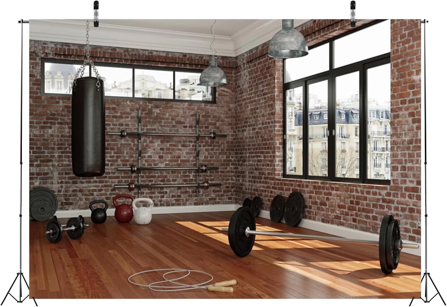 9X6Ft Sports Scene Backdrop Home Professional Indoor Gym Background ...