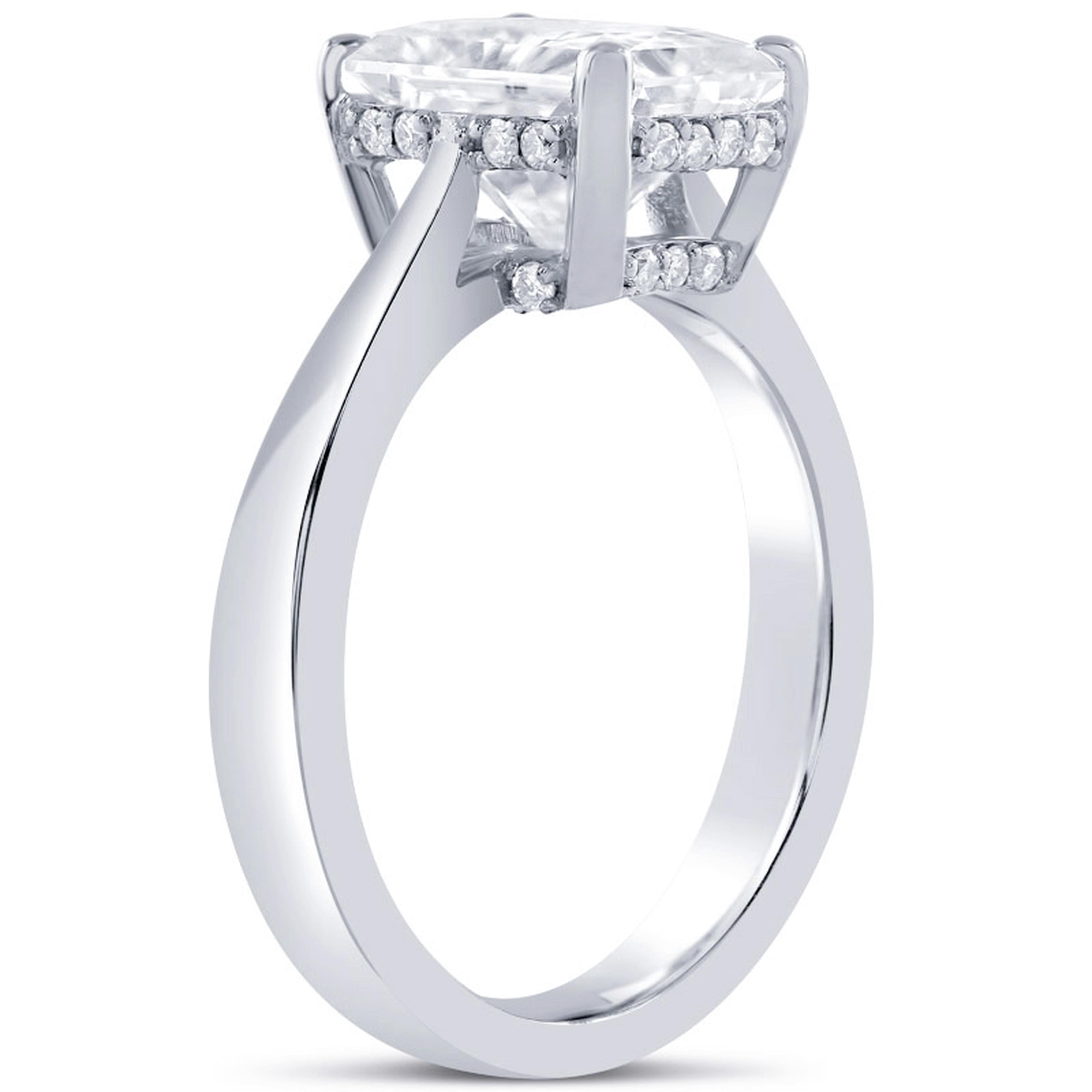 9X7mm Charles and Colvard Forever One Moissanite and Diamonds ...