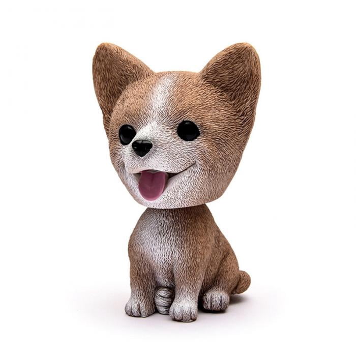 9cm Husky Teddy Pomeranian Car Shake Head Dog Ornaments Cute Nodding ...