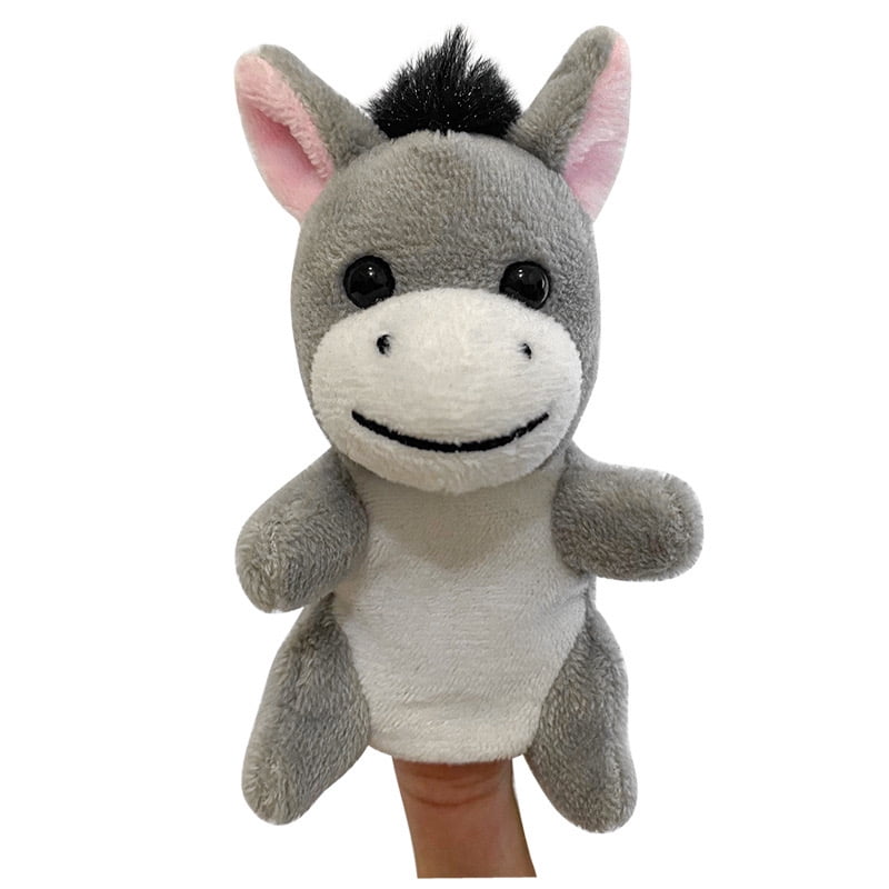 9cm Kawaii Jungle and Farm Animal Hand Finger Puppets Plush Toy Stuffed ...