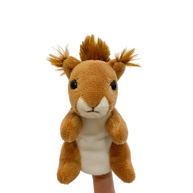 9cm Kawaii Jungle and Farm Animal Hand Finger Puppets Plush Toy Stuffed ...