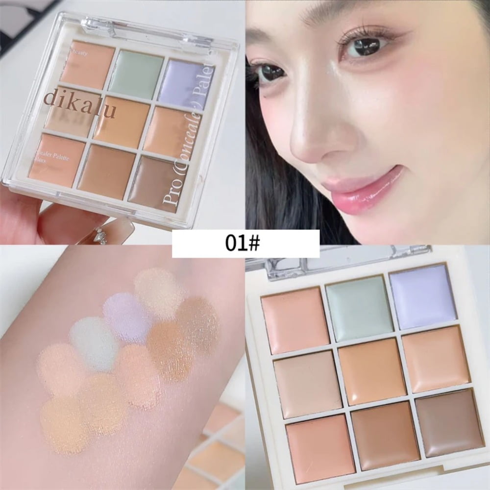 9color Waterproof High Coverage Concealer Cover Spots Acne Black Circles Lacrimal Grooves ...