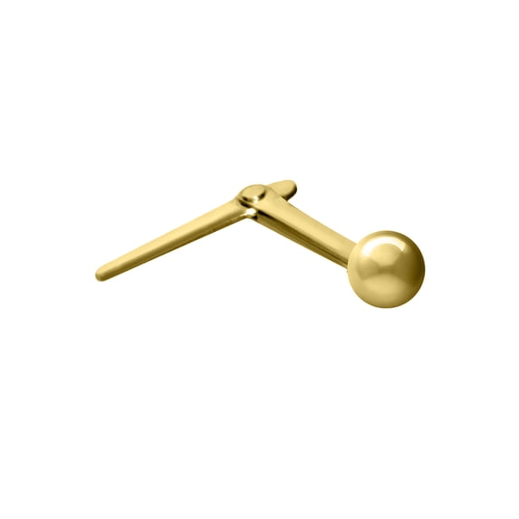 9ct Gold Jewelco London Ball Andralok Hinged Nose Stud 2.5mm - Walmart.com