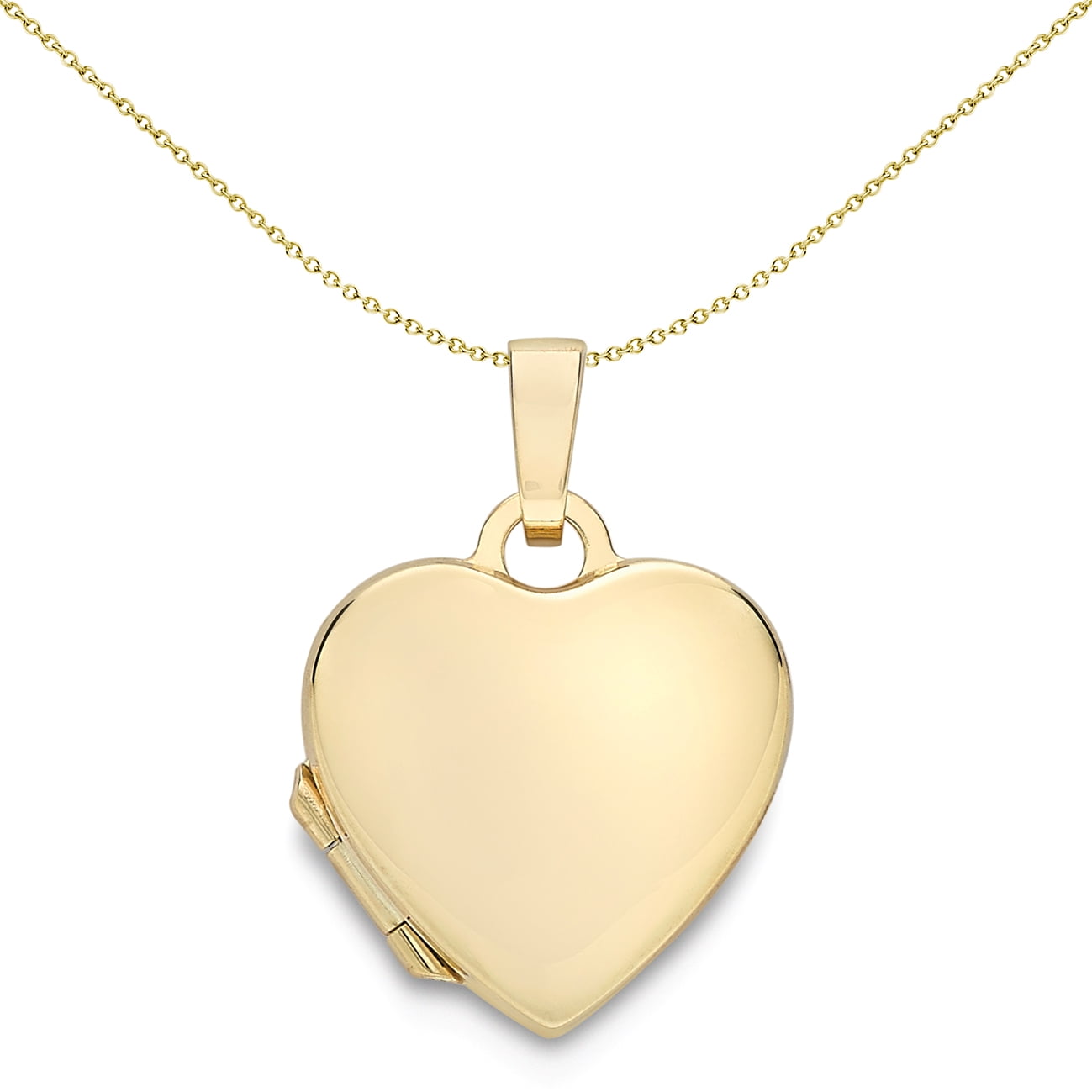 9ct Gold Jewelco London Love Heart Locket - Walmart.com
